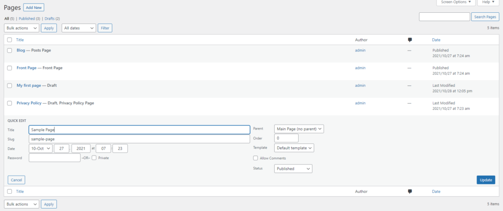 How to create, delete or duplicate pages, and navigate between pages and posts | KubioBuilder