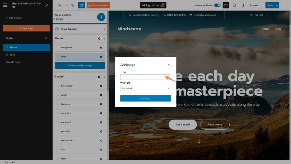 How to create, delete or duplicate pages, and navigate between pages and posts | KubioBuilder