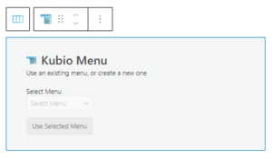 Dropdown menu block | KubioBuilder