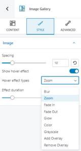 Image gallery block | KubioBuilder