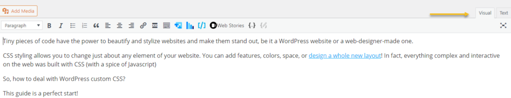 Chapter 9: Custom HTML and Custom CSS in WordPress | KubioBuilder