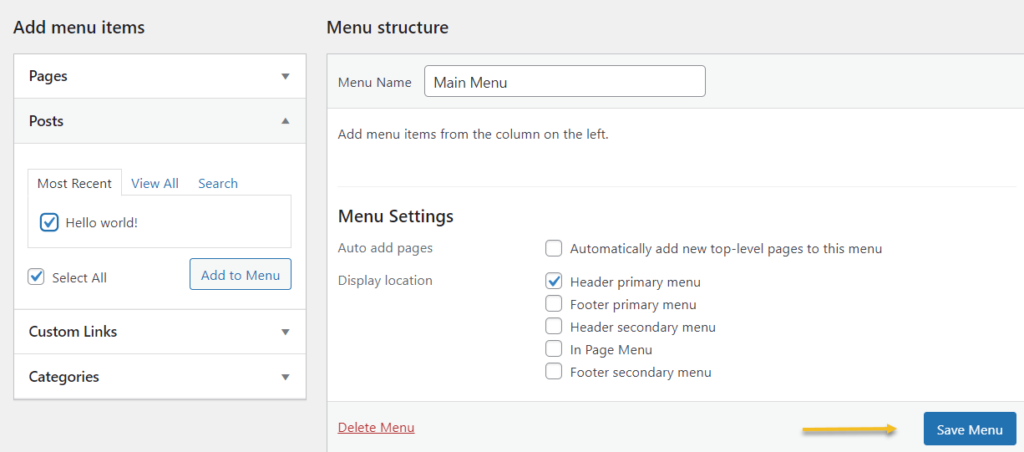Chapter 5: WordPress Menus | KubioBuilder