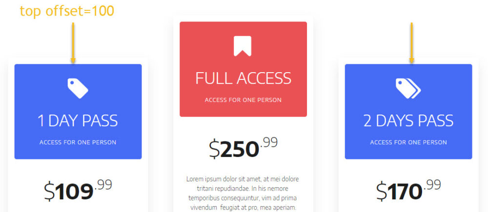 Pricing table block (PRO only) | KubioBuilder