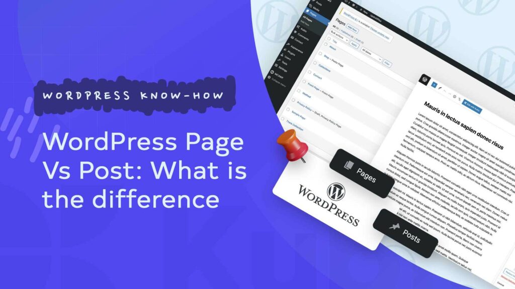Wordpress Page Vs Post: What is the difference | KubioBuilder