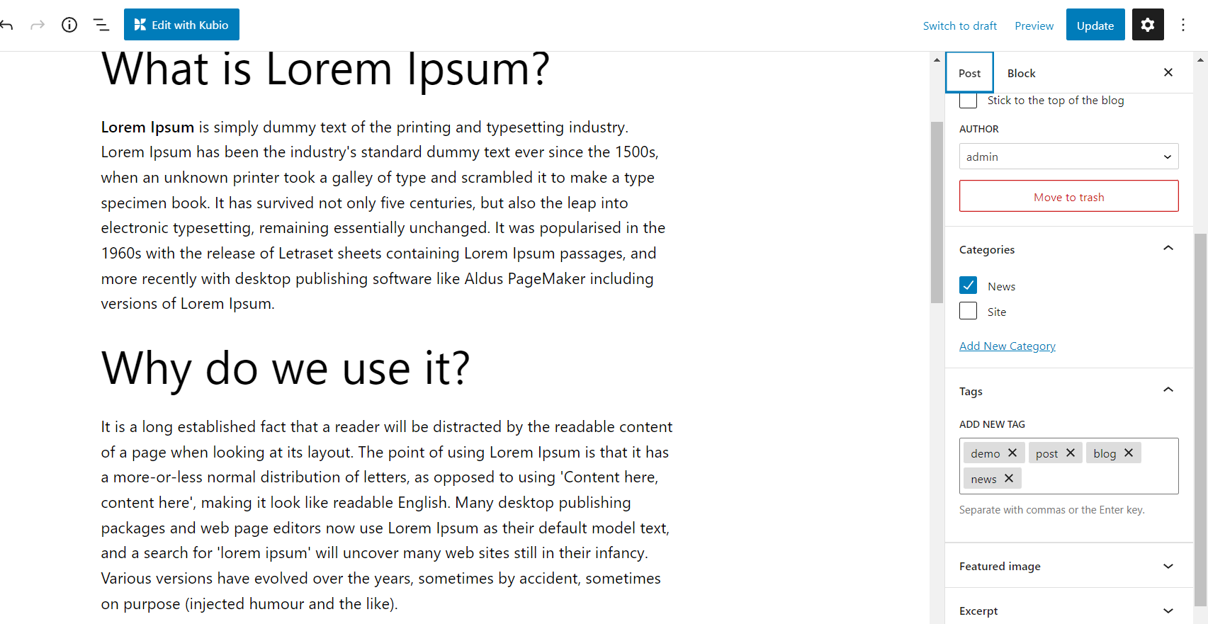 Wordpress Page Vs Post: What is the difference | KubioBuilder