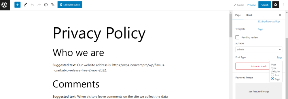 Wordpress Page Vs Post: What is the difference | KubioBuilder