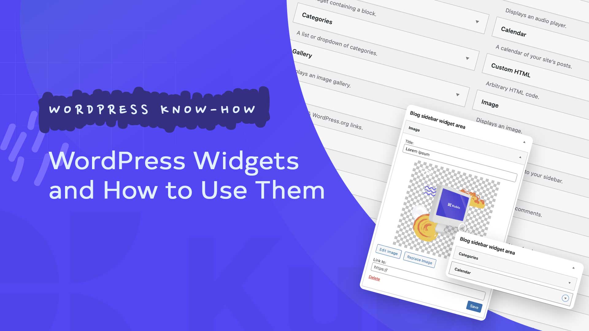 All About WordPress Widgets And How To Use Them KubioBuilder