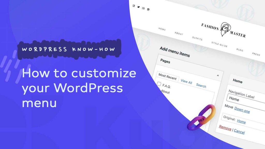 How to customize your WordPress menu | KubioBuilder