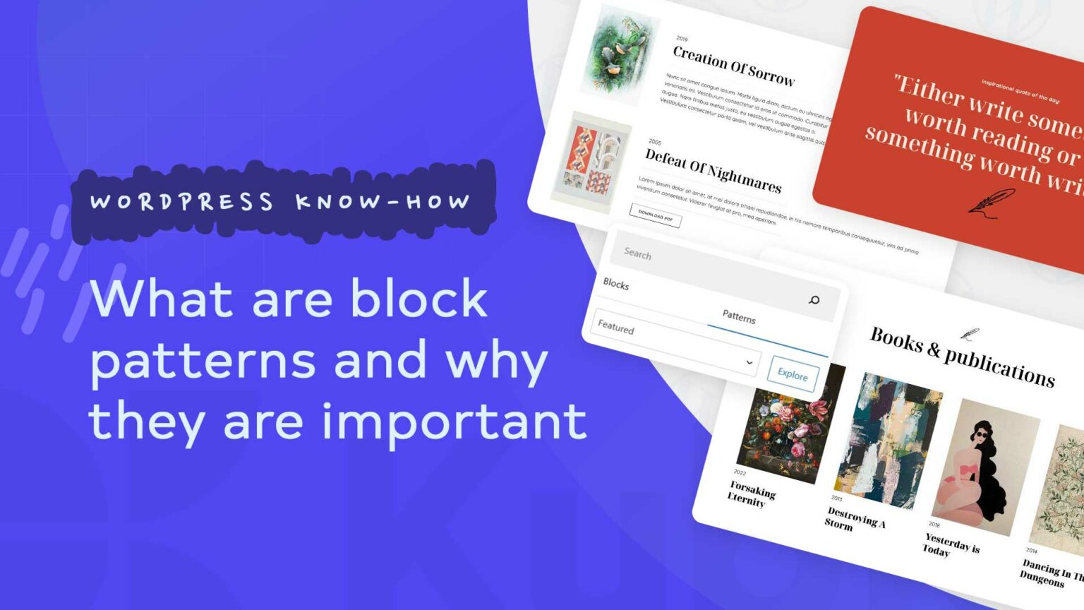 What are WordPress block patterns and why they are important | KubioBuilder