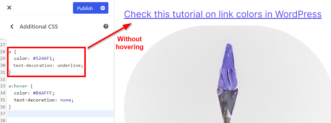 3 Easy Ways to Modify Link Color in WordPress | KubioBuilder