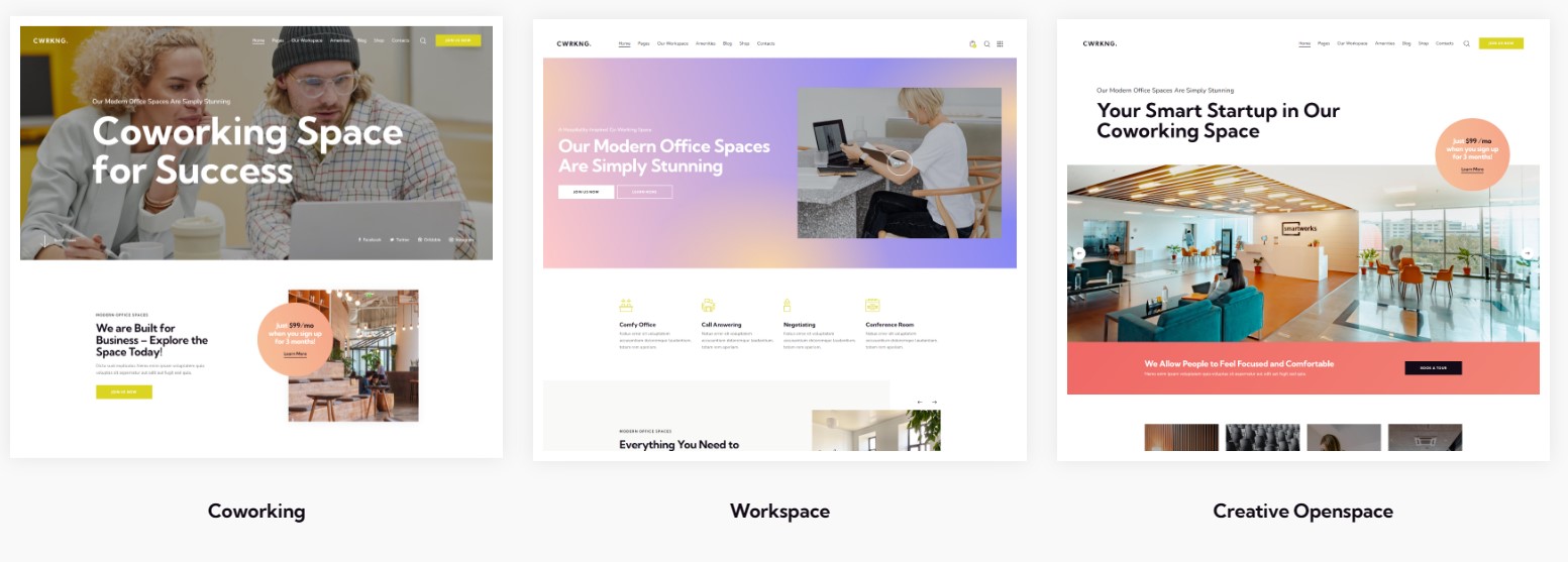 2024's 10 Best WordPress Themes for Coworking Spaces | KubioBuilder