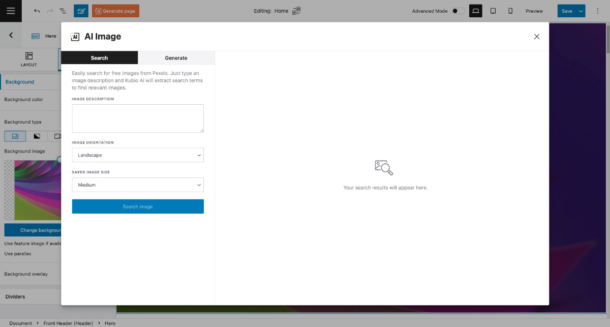 AI Image Generation | KubioBuilder