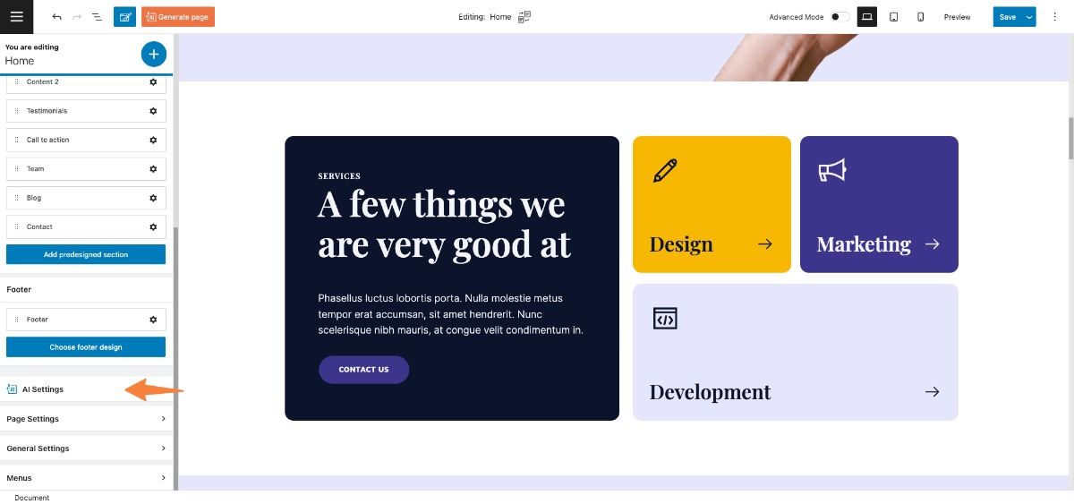 AI Settings | KubioBuilder