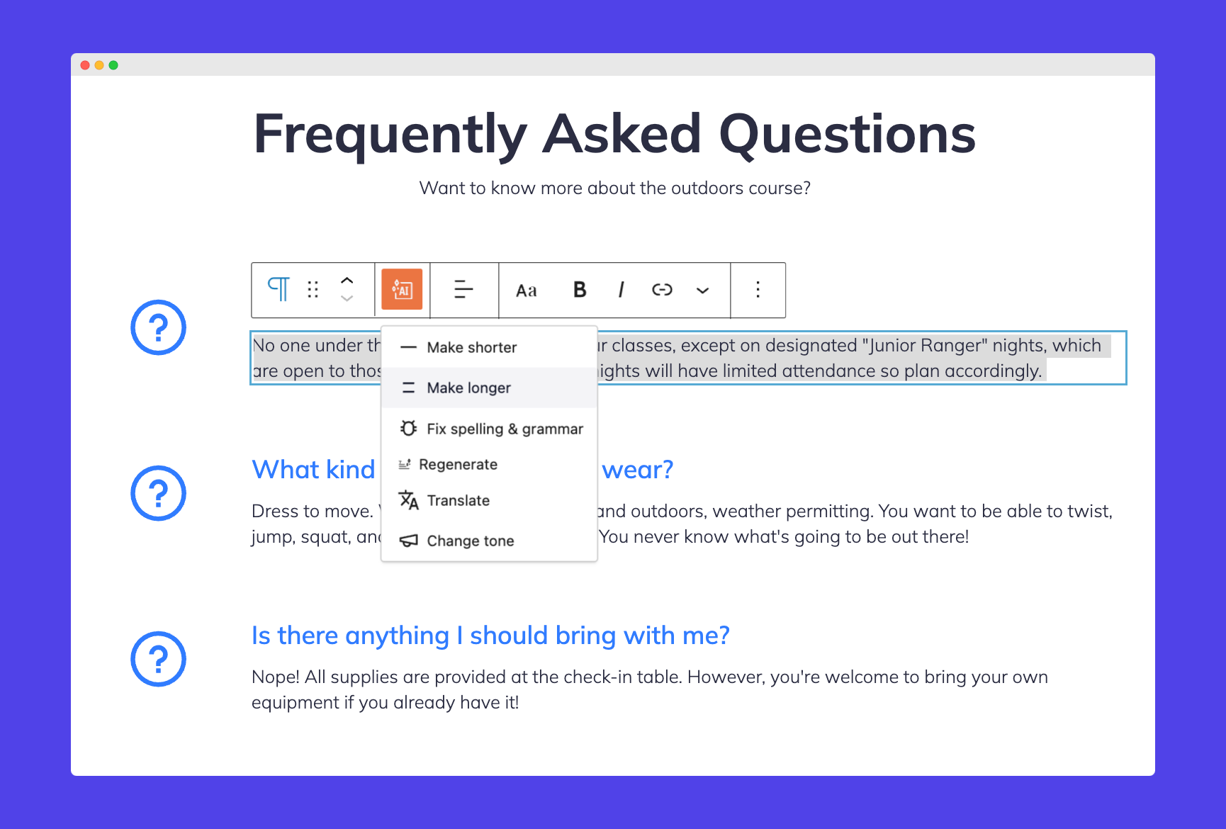 Crafting an FAQ Section with WordPress: A How-To Guide | KubioBuilder